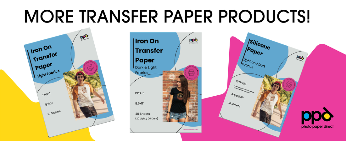 PPD Inkjet Iron-On Dark Transfer Paper 8.5 x 11" PPD-4 ...