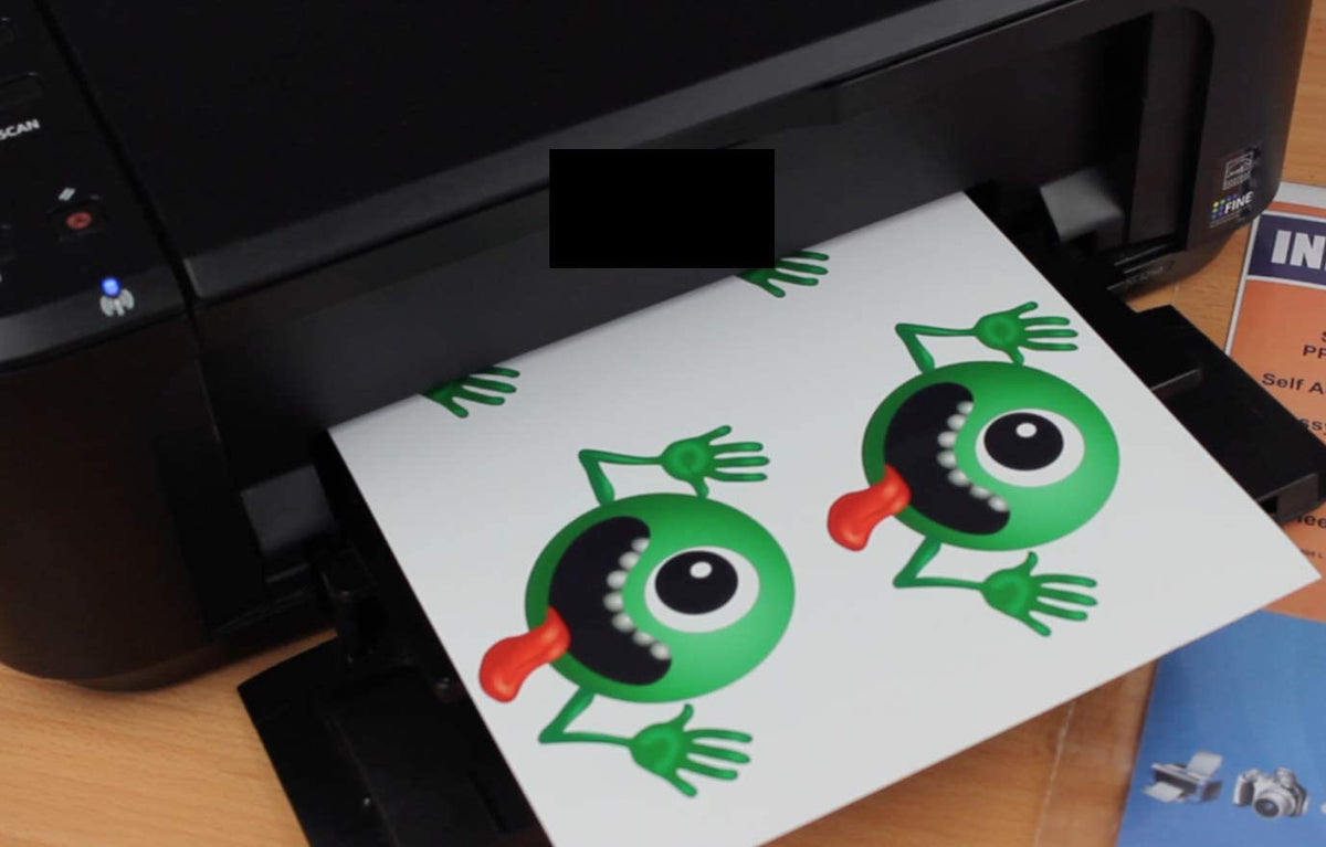 PPD Inkjet Glossy Photo Sticker Paper 35lbs 120gsm 8.5x11 Full Sheet S ...